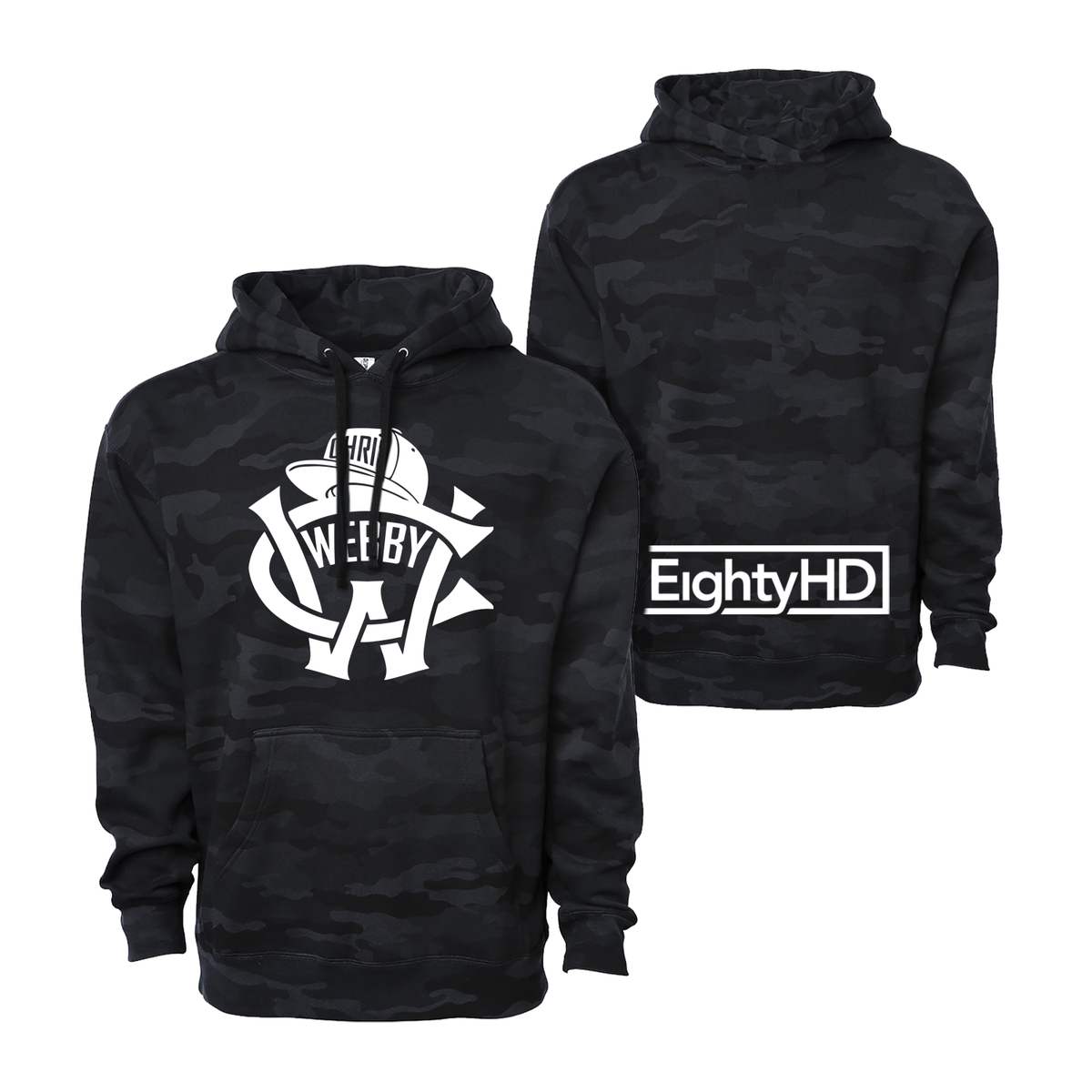 Classic CW Logo with EightyHD Black Camo Hoodie – Chris Webby
